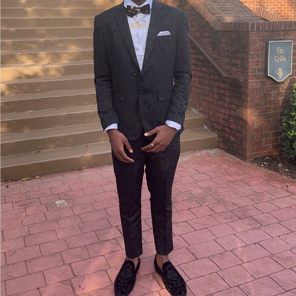 Suits & Blazers | Mens All Black Tux | Poshmark